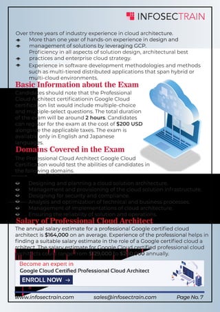 Google Cloud Certifications @ Infosectrain | PDF