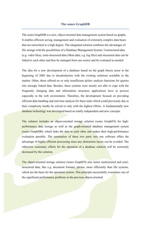 Whitepaper sones GraphDB (eng) | PDF