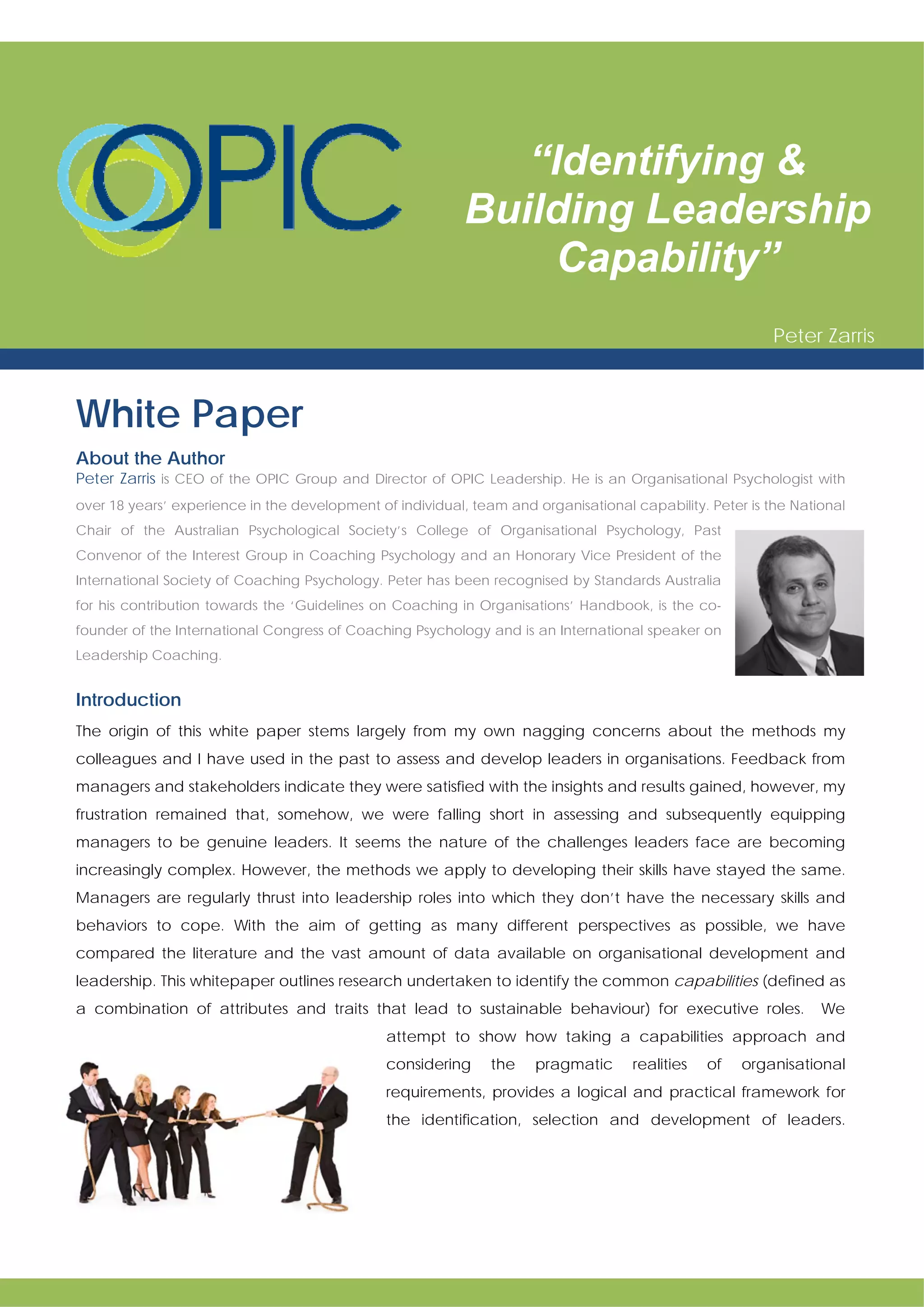 Identifying & Building Leadership Capability | PDF