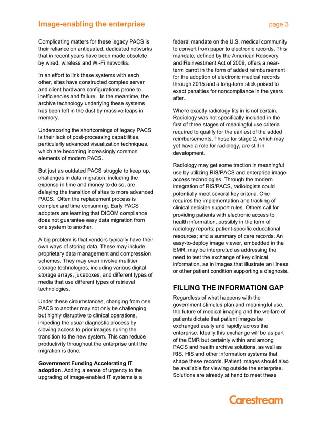 Image-enabling the Enterprise: Filling the gap for EMR systems and ...