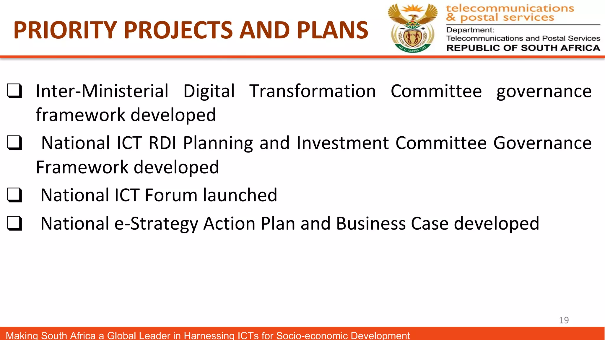 National Integrated ICT Policy White Paper: Implementation Plan | PDF