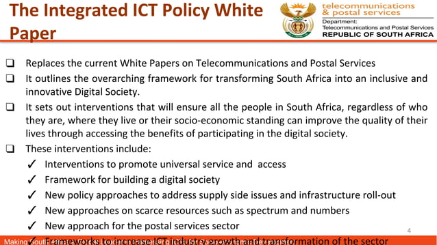 National Integrated ICT Policy White Paper: Implementation Plan | PDF ...
