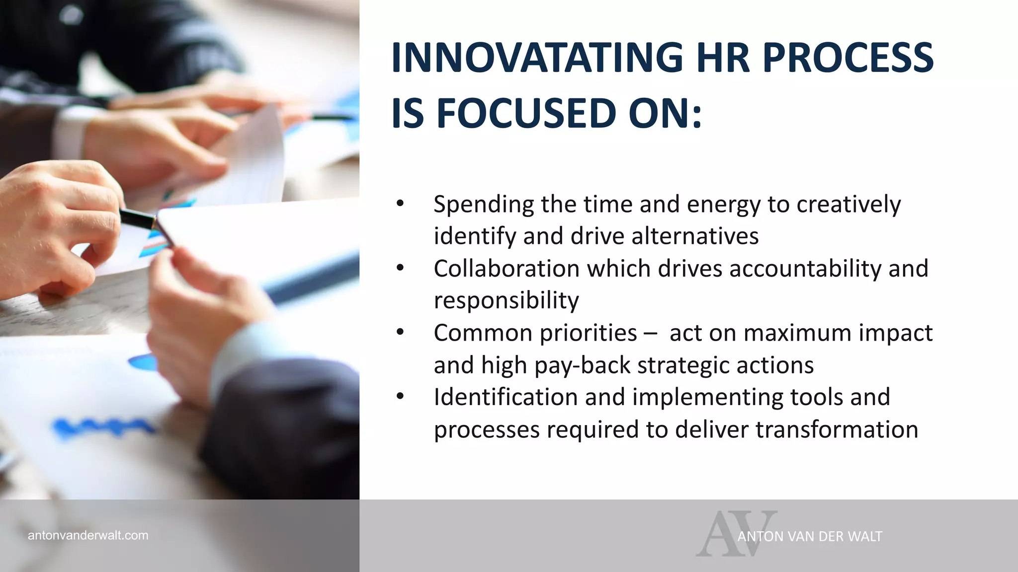 Innovate HR - Moving your team from Transactional to Strategic HR | PPT