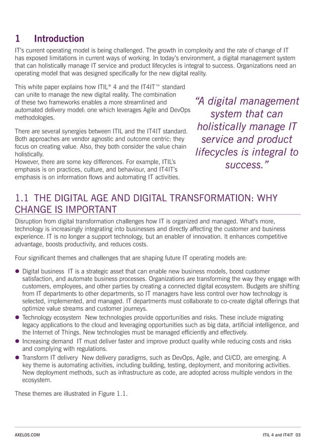Using ITIL 4 and IT4IT together | PDF | Cloud Computing | Internet