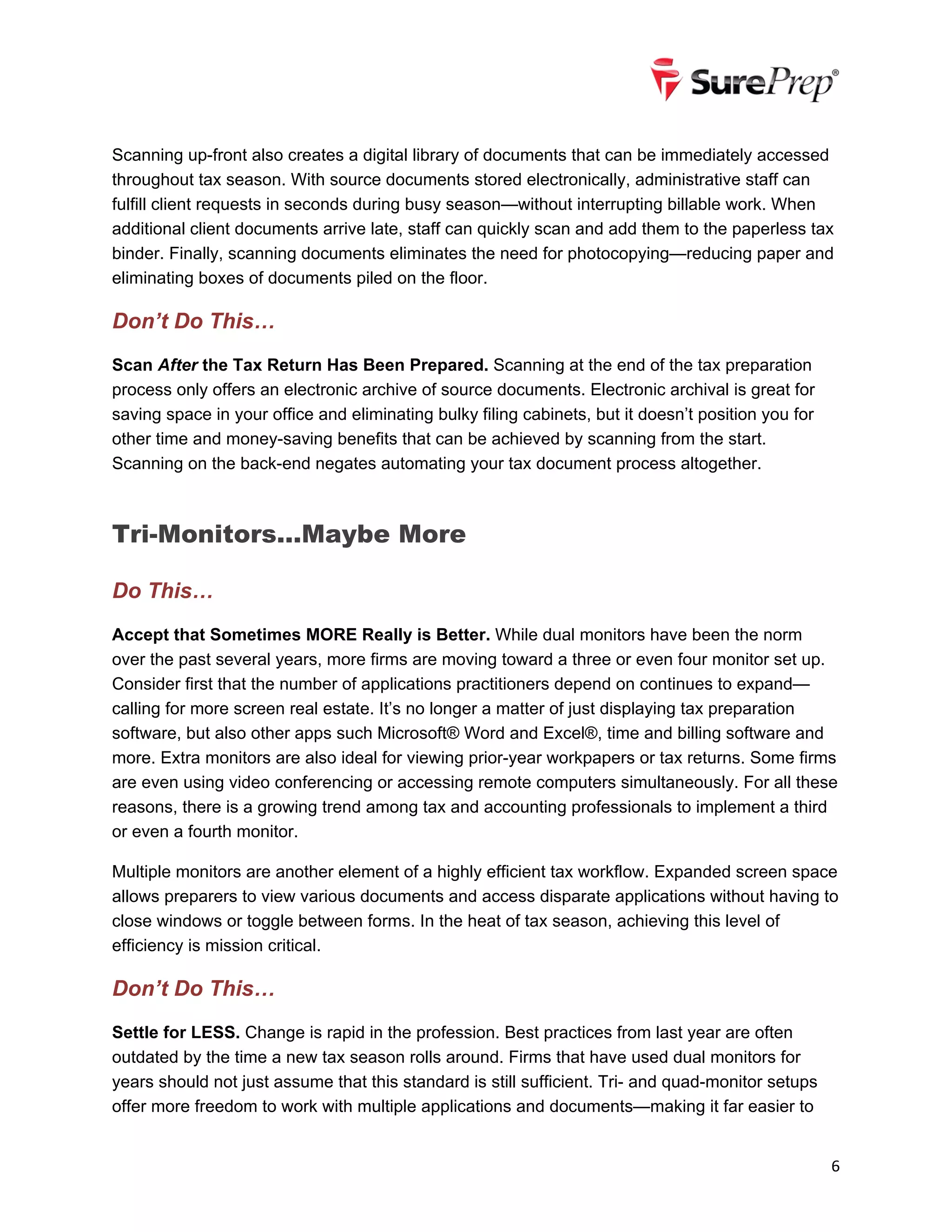 Sureprep Do’s & Don’ts of Digital Tax Document Automation | PDF