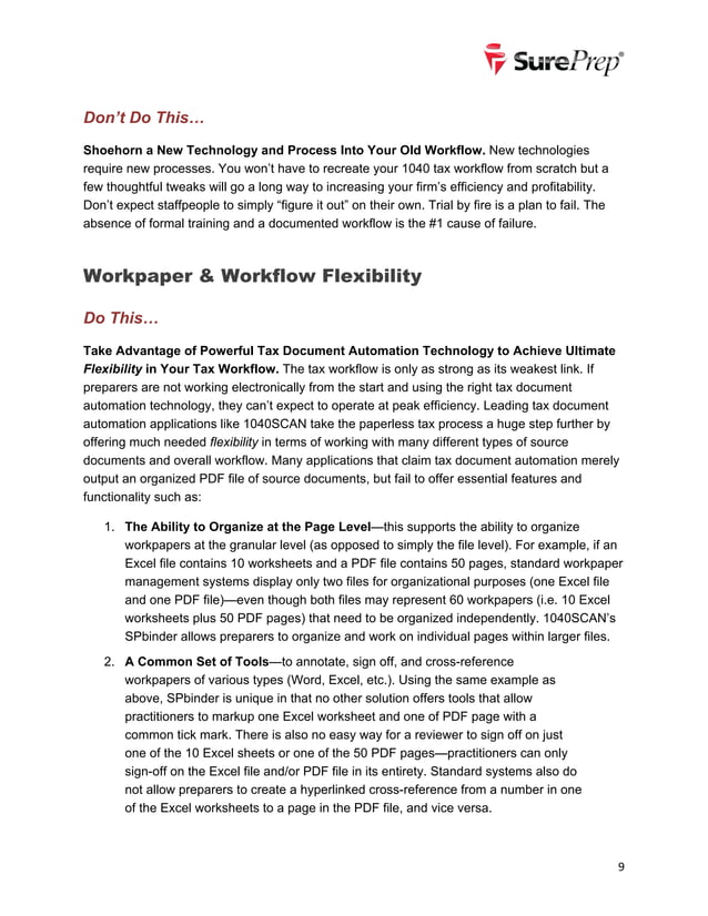Sureprep Do’s & Don’ts of Digital Tax Document Automation | PDF