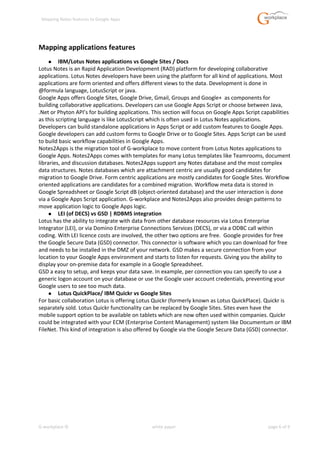 White paper Lotus to Google: feature mapping | PDF | Desktop Publishing ...