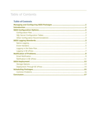 Whitepaper Managing & Configuring SSIS Packages | PDF