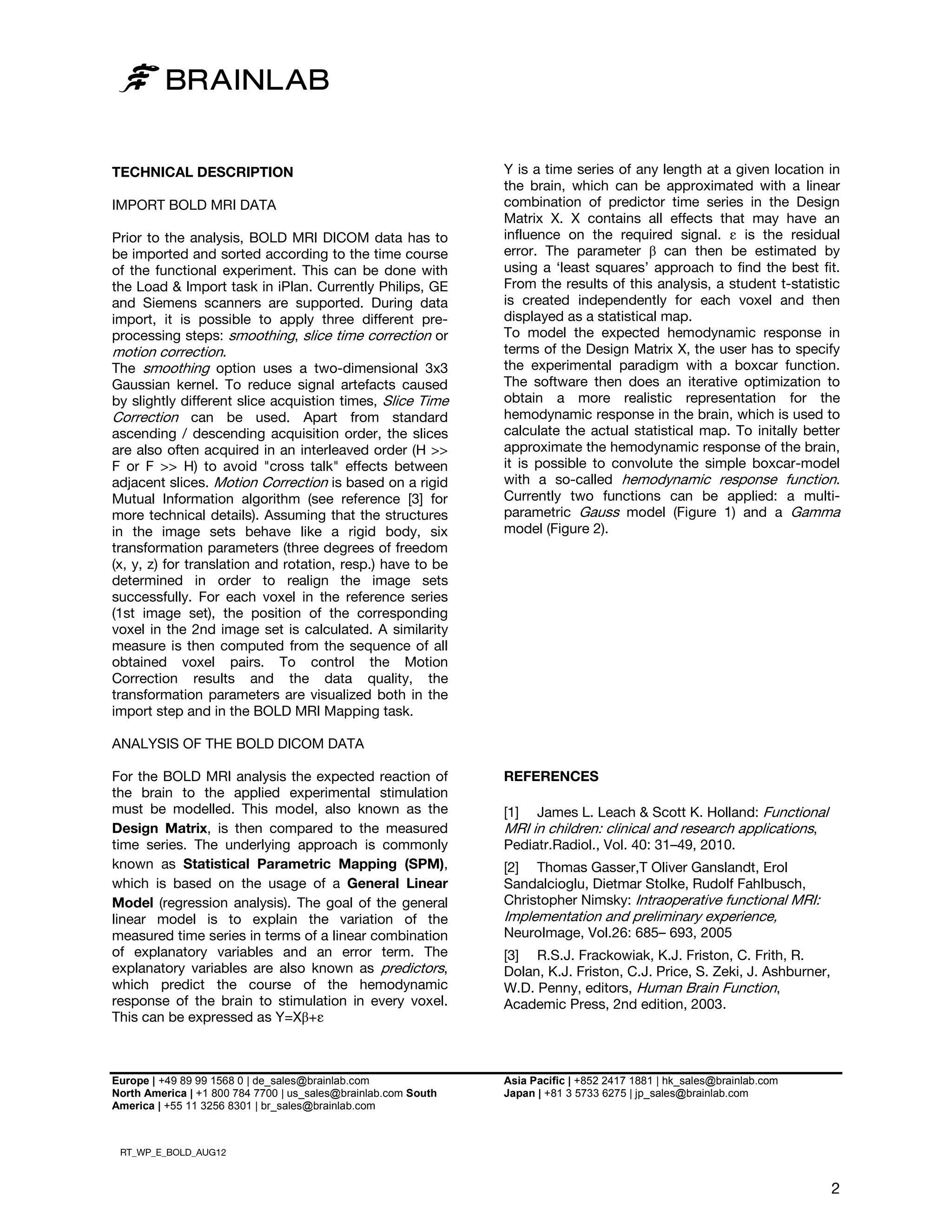 iPlan BOLD MRI Mapping Clinical White Paper | PDF