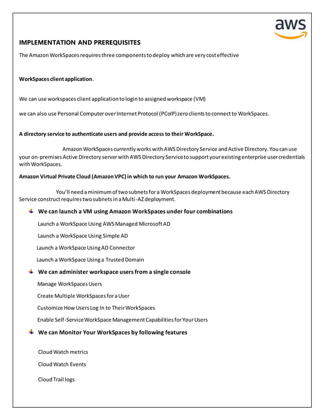 White paper on aws workspaces | DOCX