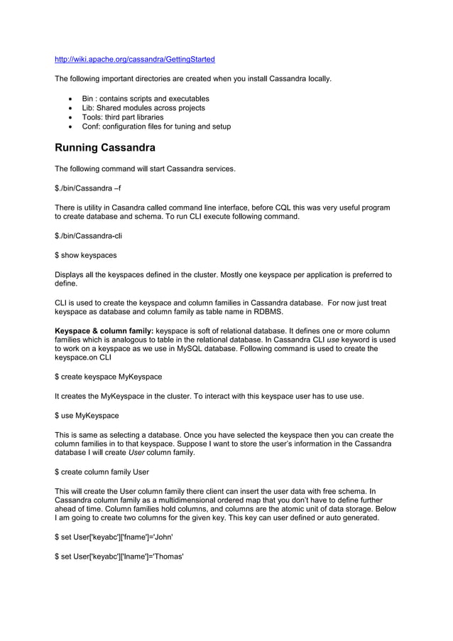 White paper on cassandra | PDF | Databases | Computer Software and Applications