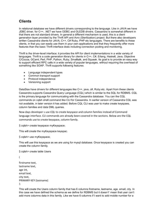 White paper on cassandra | PDF