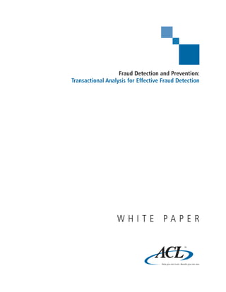 White paper on fraud detection with acl (send afterwards)~9 | PDF