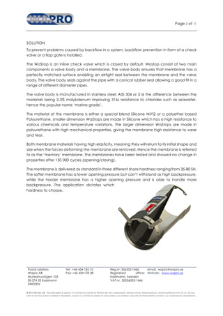 White paper on headloss prepared by Wapro AB | PDF