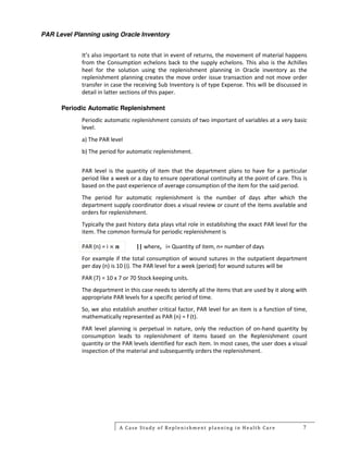 White paper on par level planning ver 2.0 | PDF