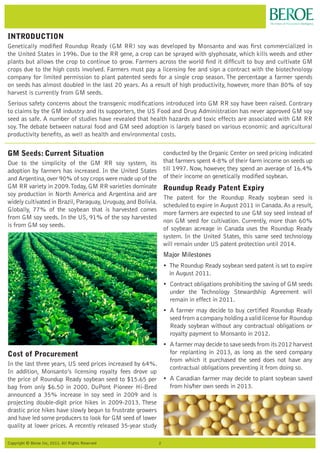 Genetically Modified Soybean Seed Patent Expiry | PDF