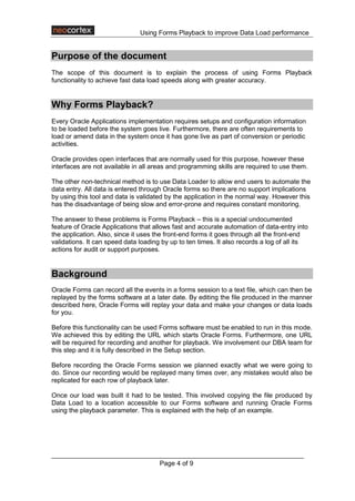 Forms Playback: Unlocking Oracle's Hidden Tool for Fast Dataloads | PDF