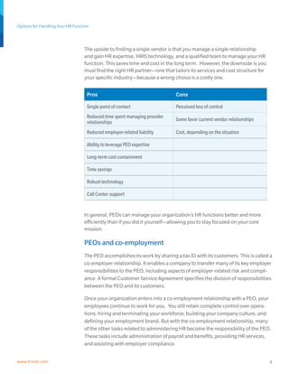 White Paper Options For Handling Your HR Function | PDF | Human Resources | Business