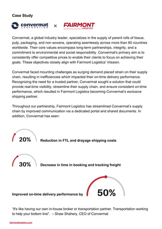 Fairmont Logistics Whitepaper Paper & Packaging | PDF