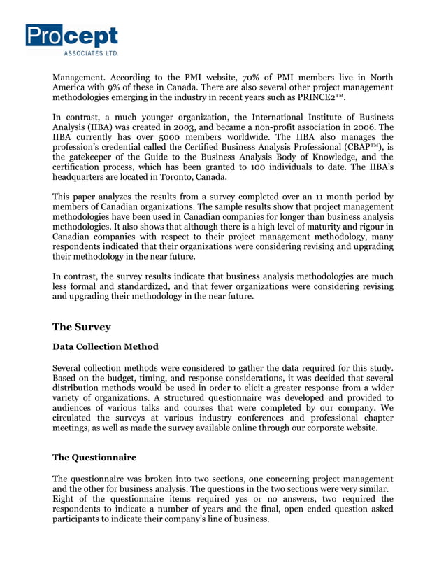 White Paper:Project Management And Business Analysis Maturity | PDF