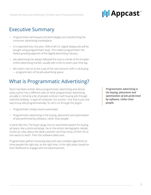 [Whitepaper] Programmatic Recruitment Advertising | PDF