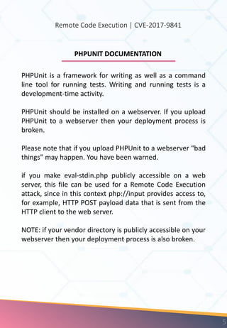 Whitepaper rce cve_2017_9841 | Remote Code Execution Laravel | PDF