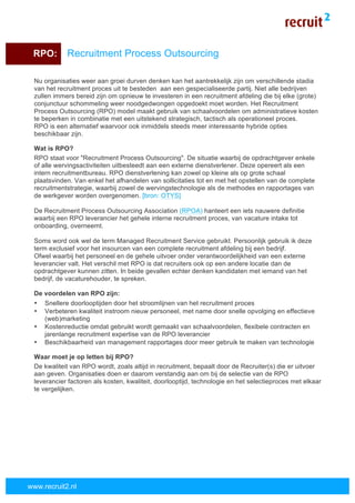 Whitepaper Recruitment Process Outsourcing | PDF