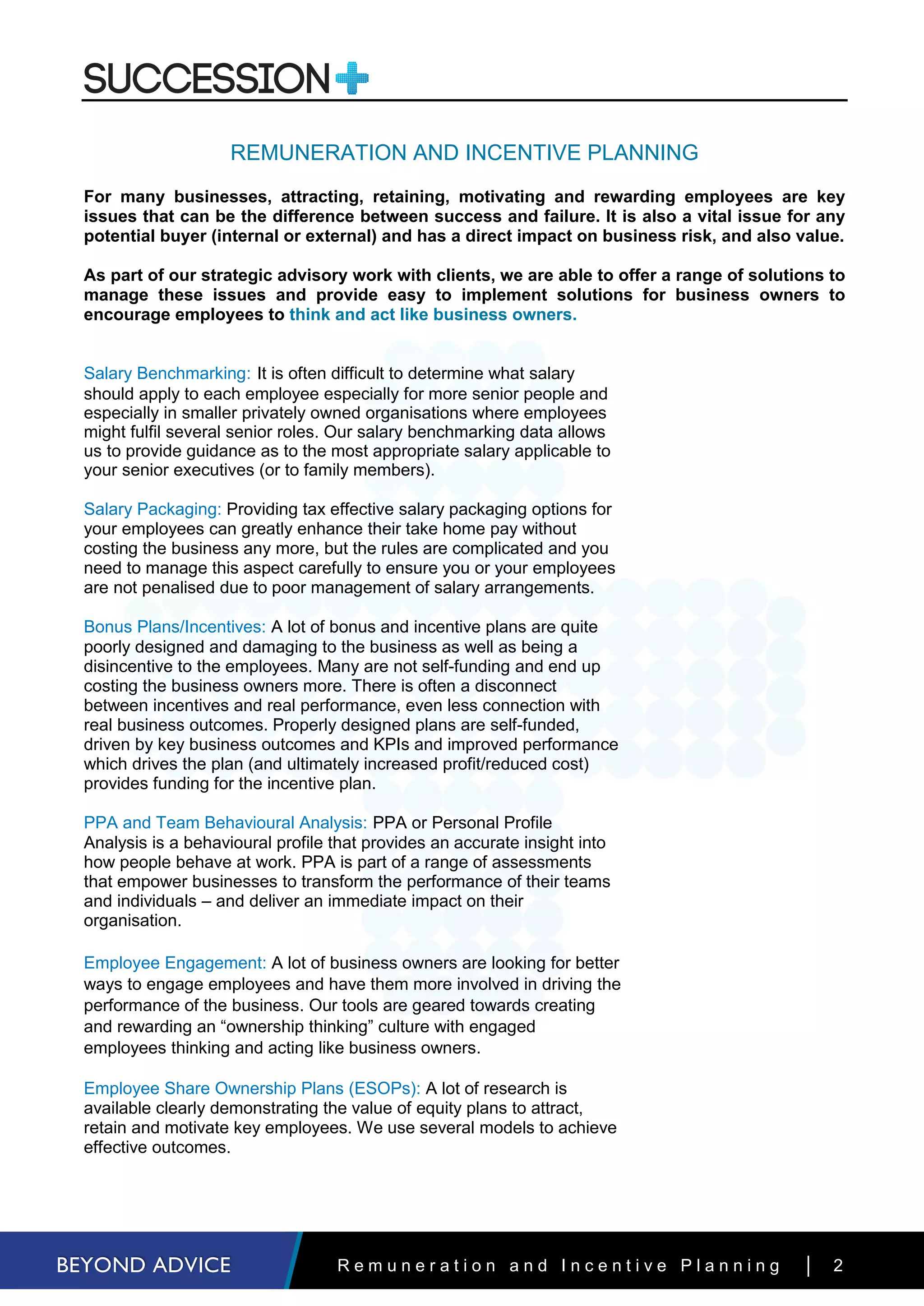 Remuneration and Incentive Planning | PDF