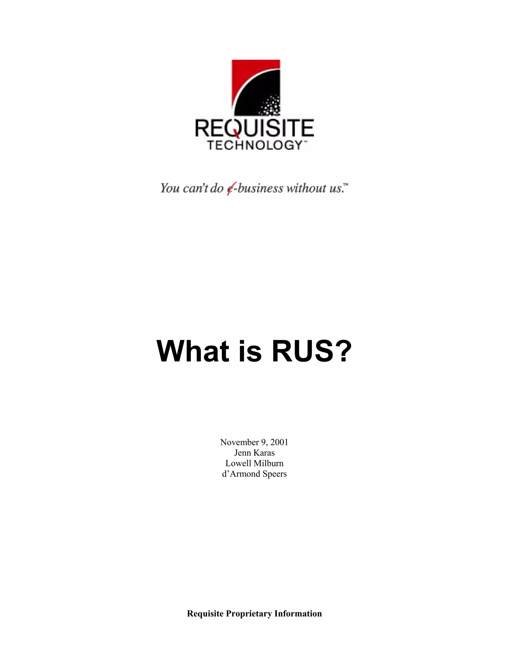 "What Is RUS?" - Requisite Unifying Structure (RUS) - Requisite ...