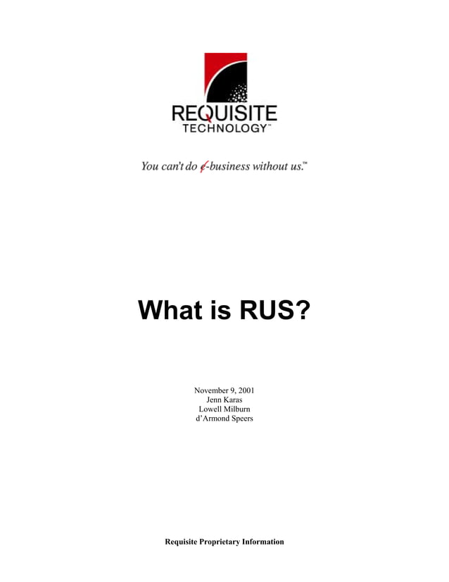 "What Is RUS?" - Requisite Unifying Structure (RUS) - Requisite ...