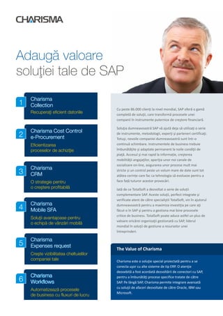 Adauga valoare solutiei tale SAP cu Charisma | PDF