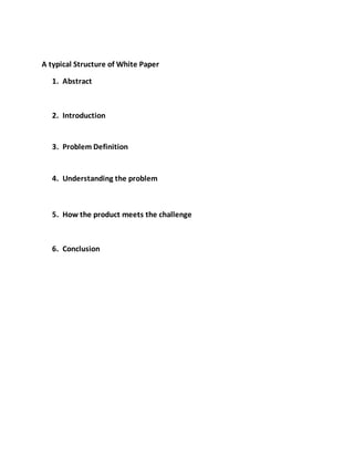 White paper structure | PDF