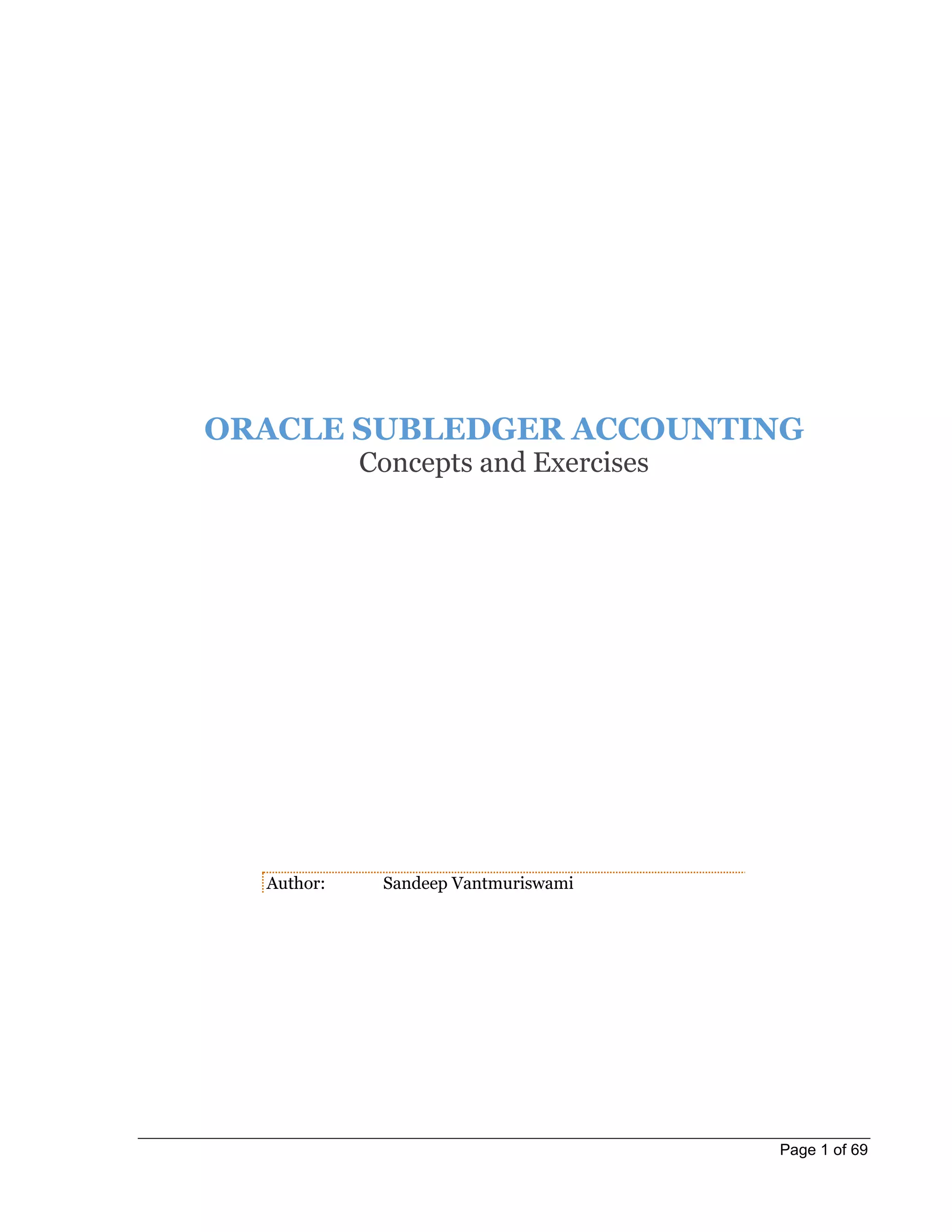 White Paper Oracle Subledger Accounting | PDF