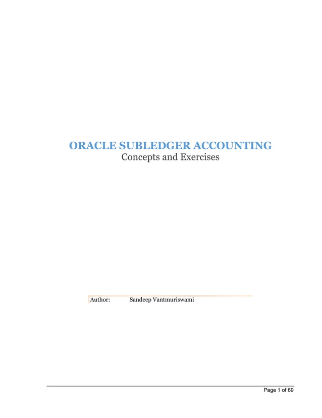White Paper Oracle Subledger Accounting | PDF | Business Accounting ...