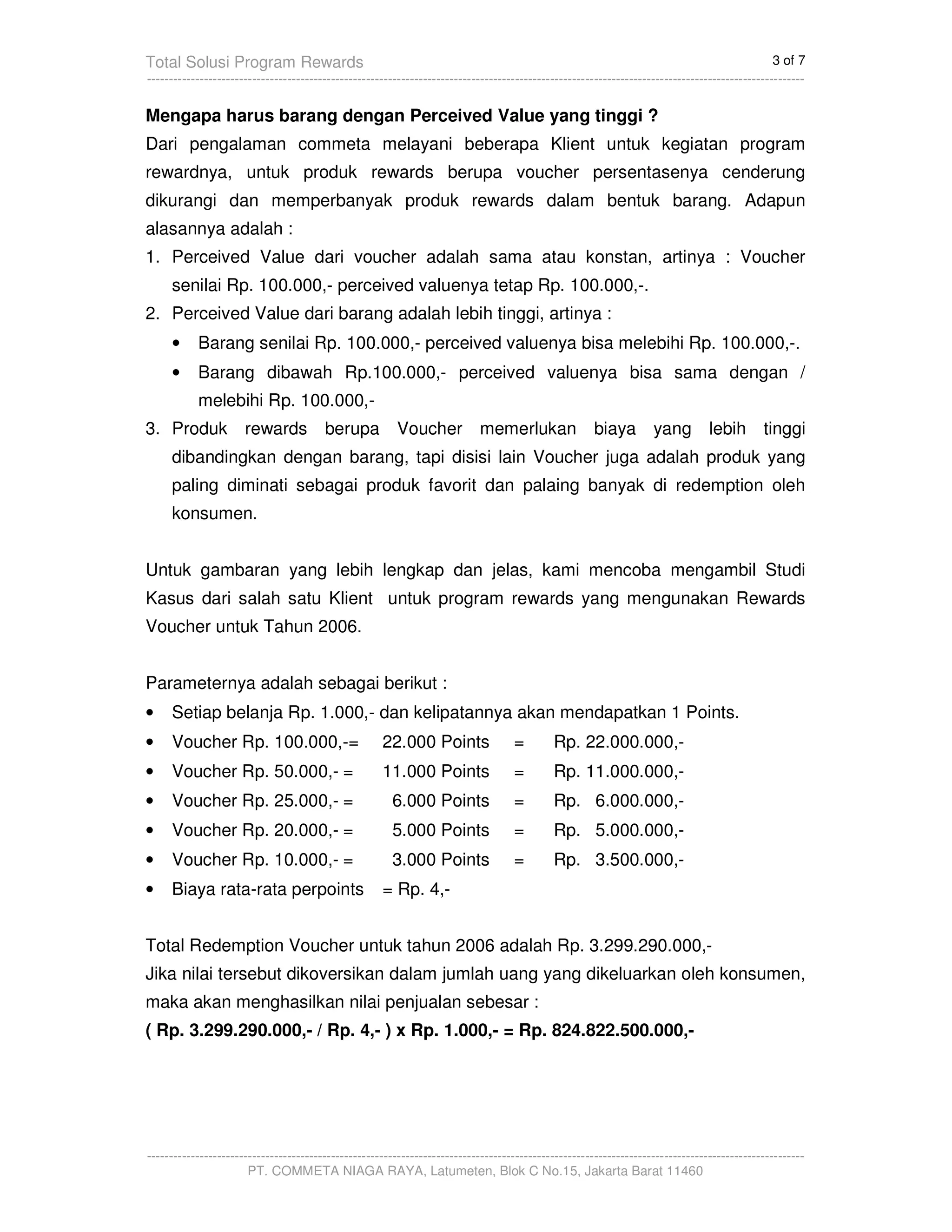 White Paper Tentang Points Reward & Loyalti Program | PDF