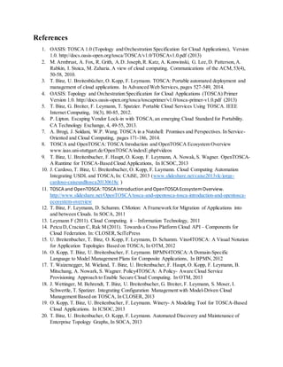 An overview of the OASIS TOSCA standard: Topology and Orchestration ...