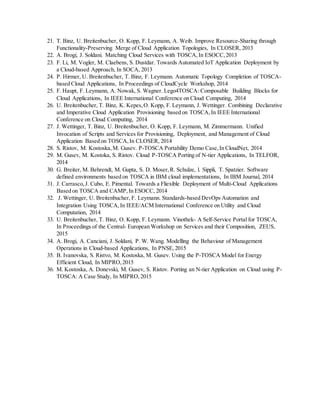 An overview of the OASIS TOSCA standard: Topology and Orchestration ...