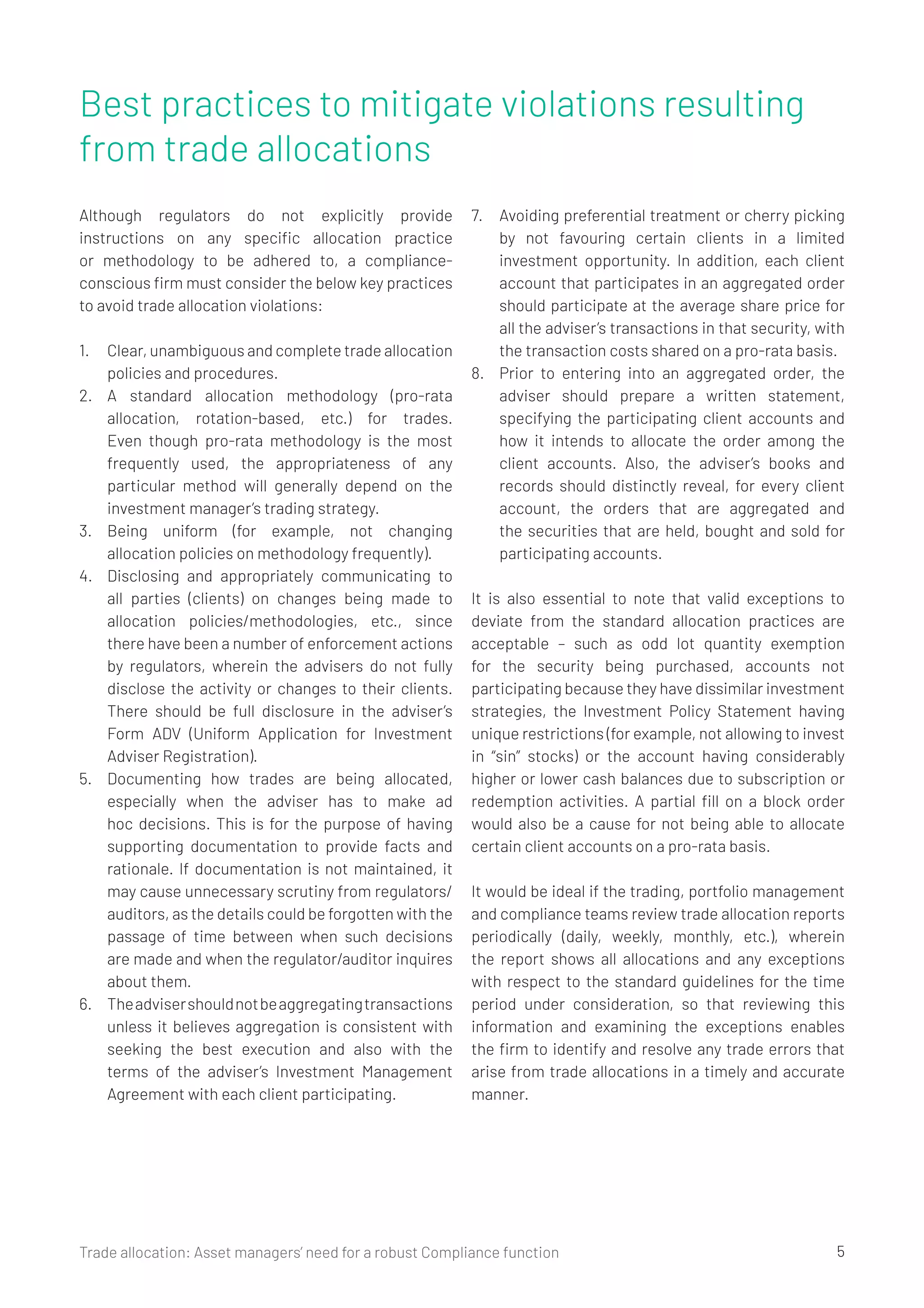 Trade Allocation Compliance | PDF