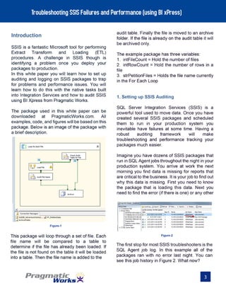 Whitepaper Troubleshooting SSIS Failures and Performance using BI xPress | PDF