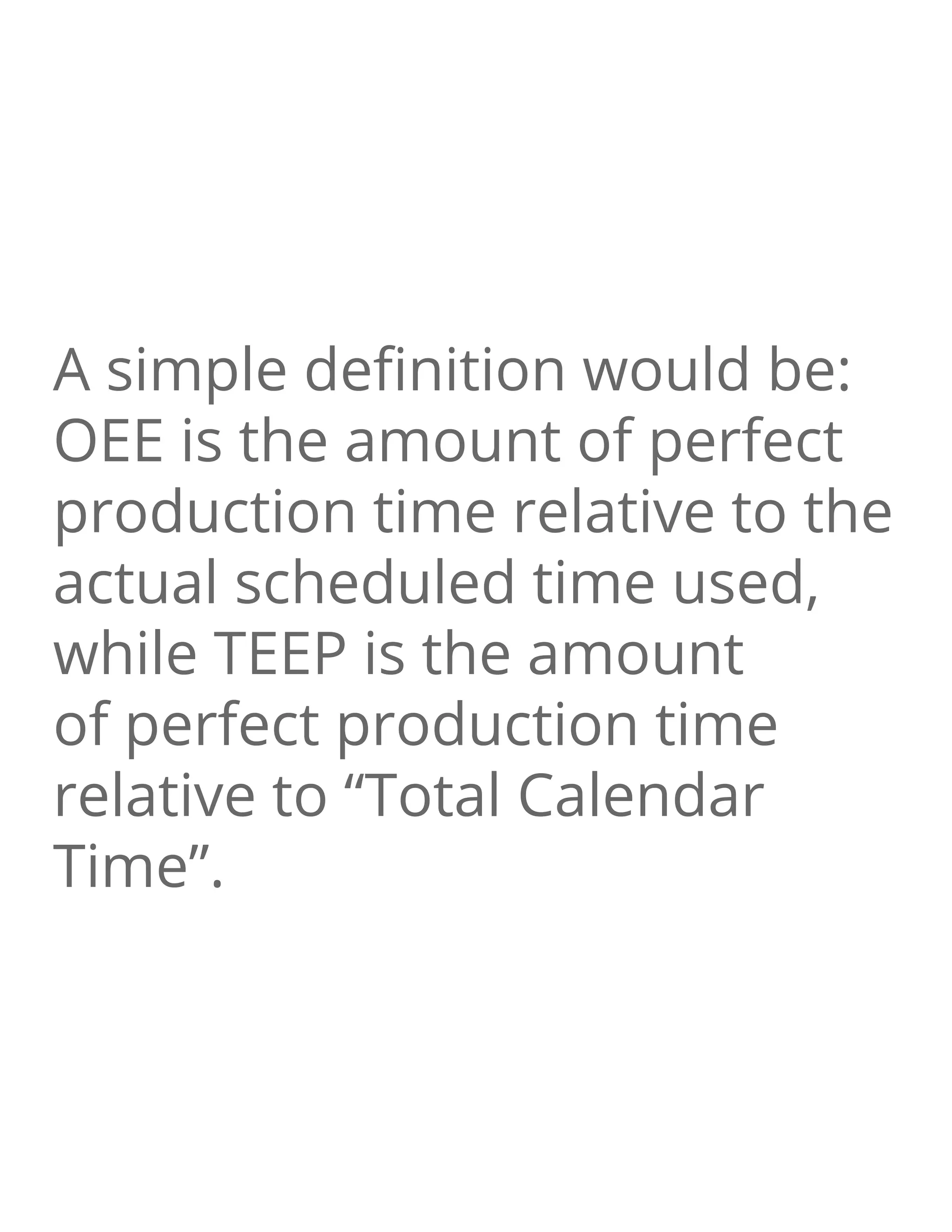 Understanding Teep vs OEE | PDF