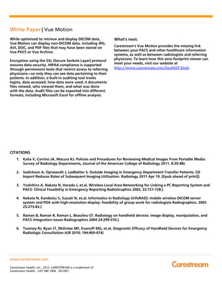 Vue Motion: Carestream’s Enterprise Access Viewer | PDF