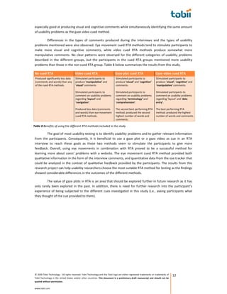 Using Retrospective Think Aloud With Eye Tracking Usability Testing | PDF