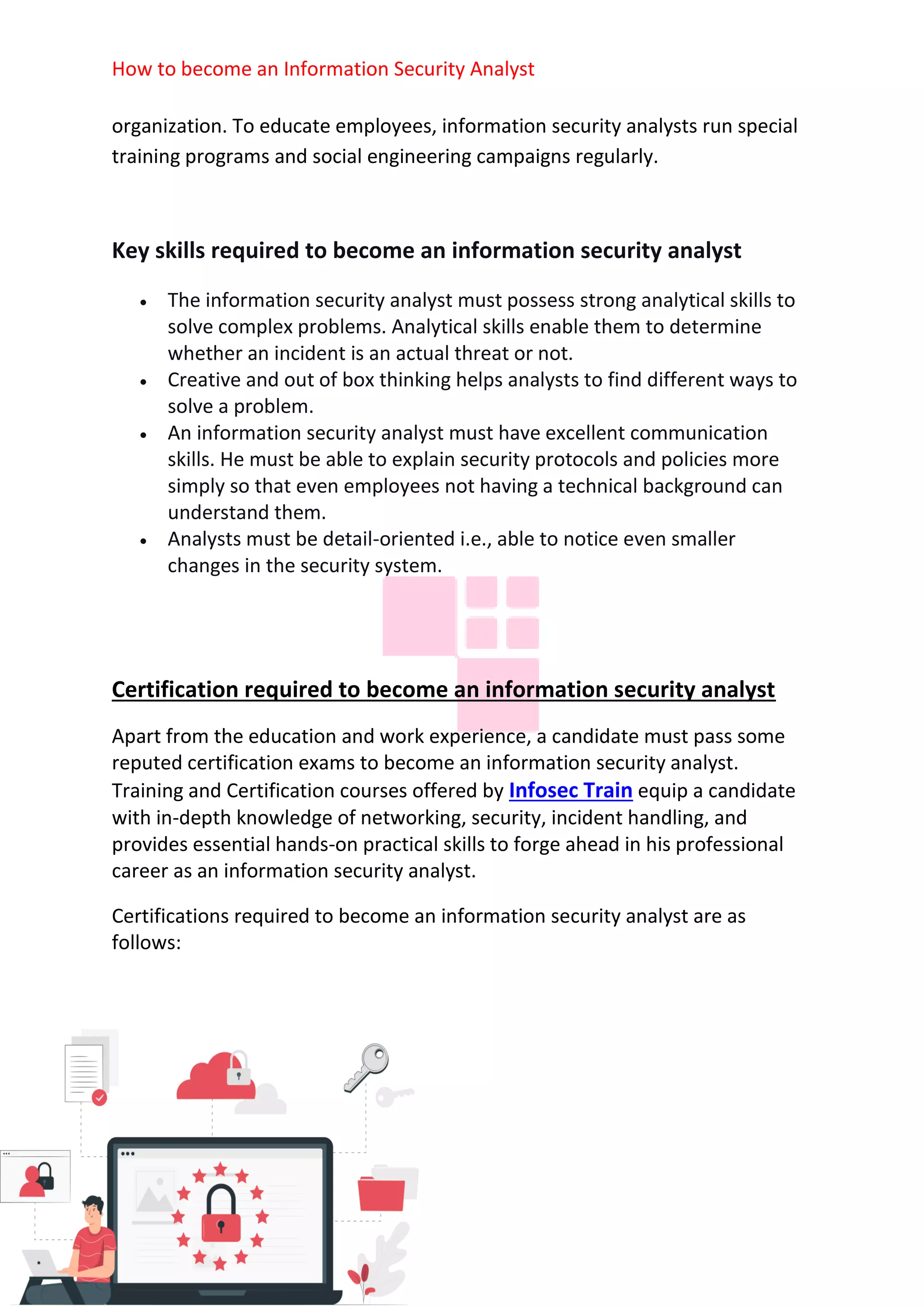 Information Security Analyst Infosec Train Pdf