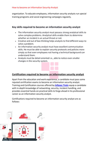 Information Security Analyst- Infosec train | PDF