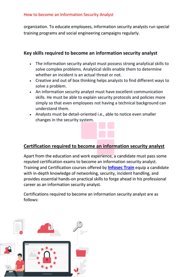Information Security Analyst- Infosec train | PDF