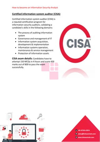 Information Security Analyst- Infosec train | PDF