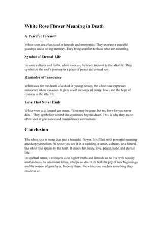 White Rose Symbolism and Meaning in Love, Death & Bible.docx