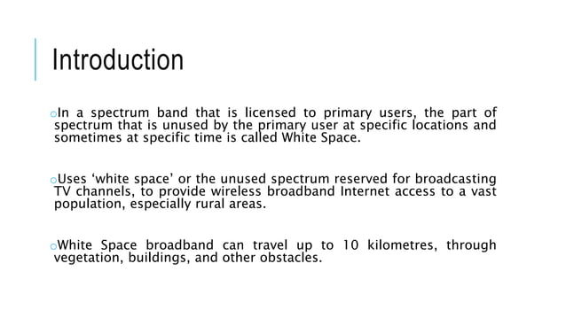 White space technology | PPT