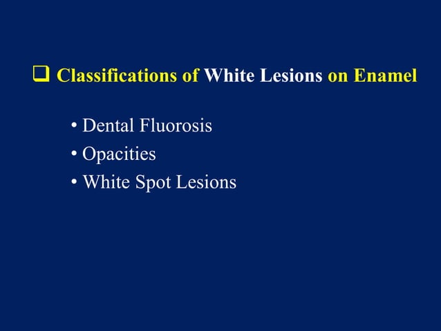 White spot lesions | PDF