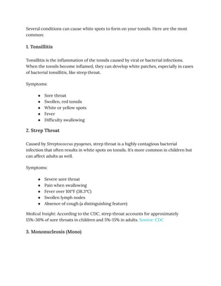 White Spots on Tonsils Causes & When to See a Doctor The Lifesciences ...